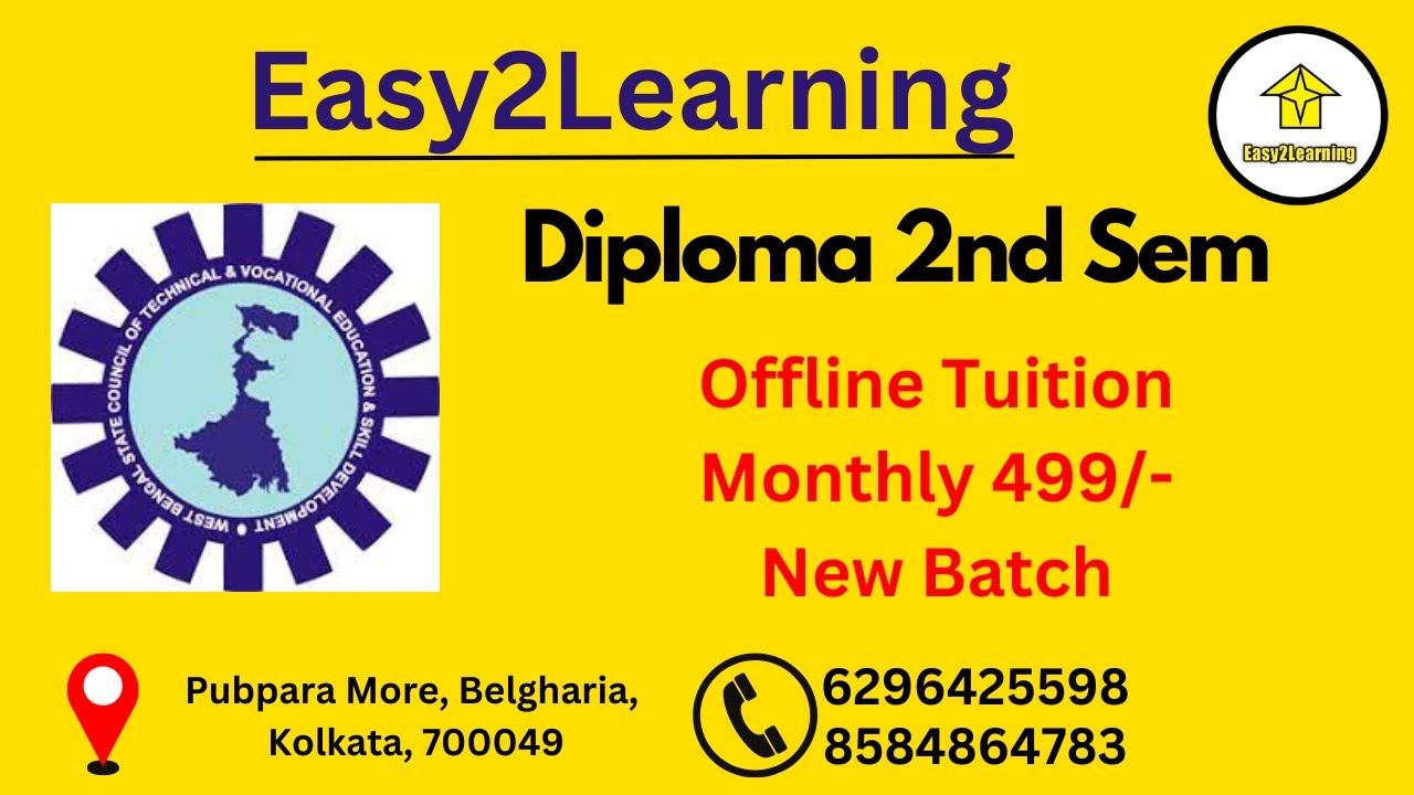 Diploma 2nd Sem | Monthly 499/- All subject, All Stream | By Easy2Learning - YouTube
