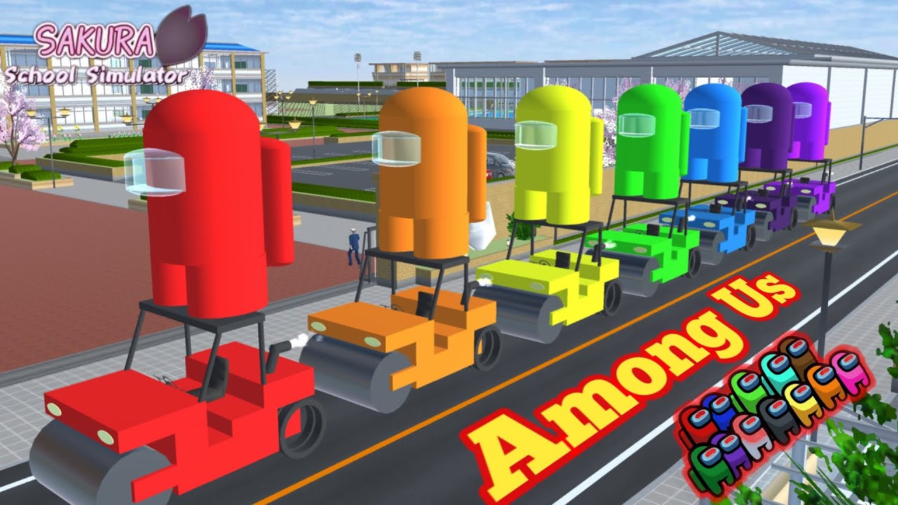 Ada Among Us Naik Buldozer Di Sakura School Simulator, Yuta Bawa Farash ...