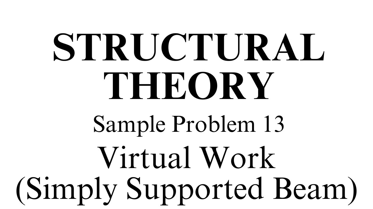 Structural Theory - Sample Problem 13 (Virtual Work - Simply Supported ...