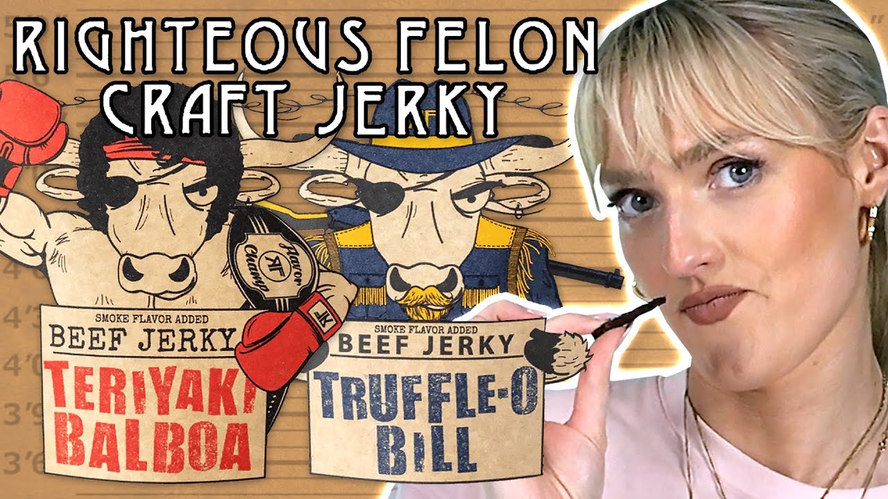Irish People Try Righteous Felon Beef Jerky - YouTube