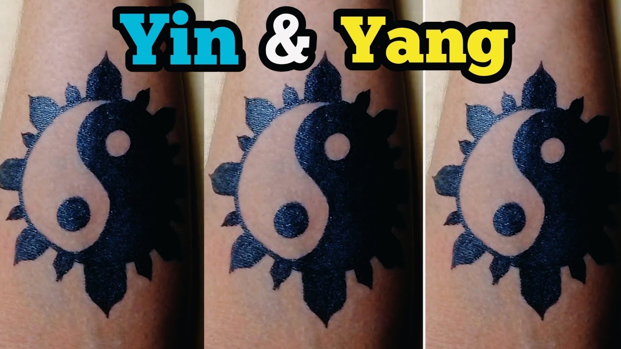 Tattoo Yin & Yang On Hand With Pen - YouTube