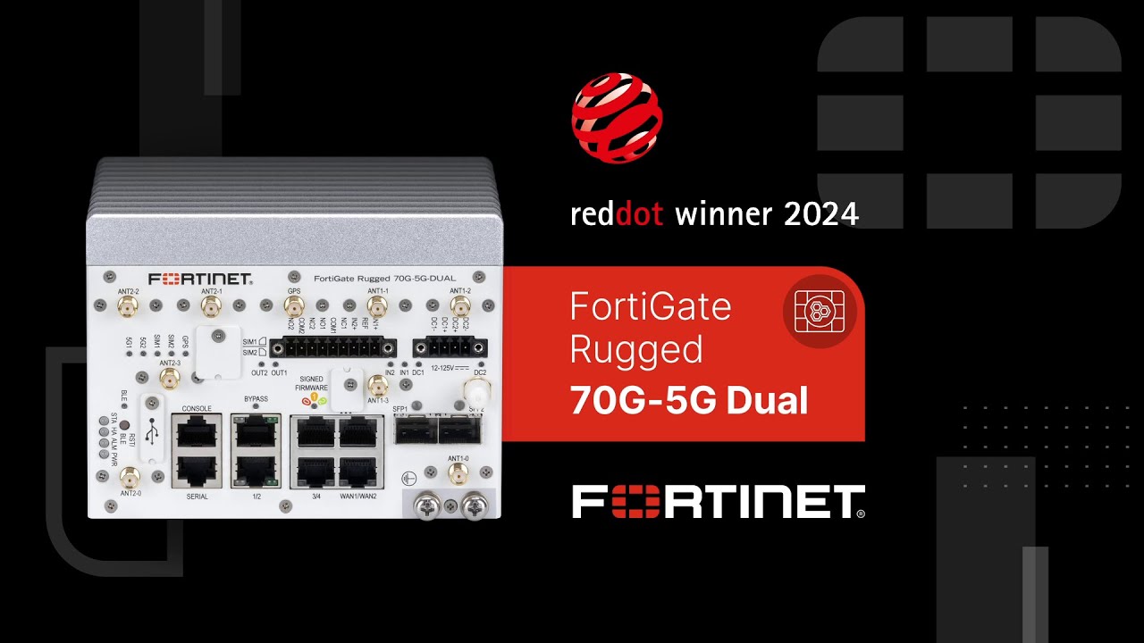 Red Dot Product Design Award | FortiGate Rugged 70G-5G Dual - YouTube