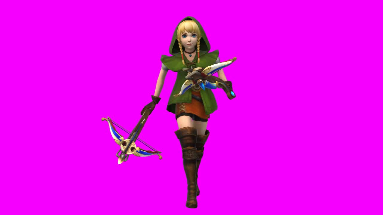 Linkle walk animated front Hyrule Warriors chroma - YouTube