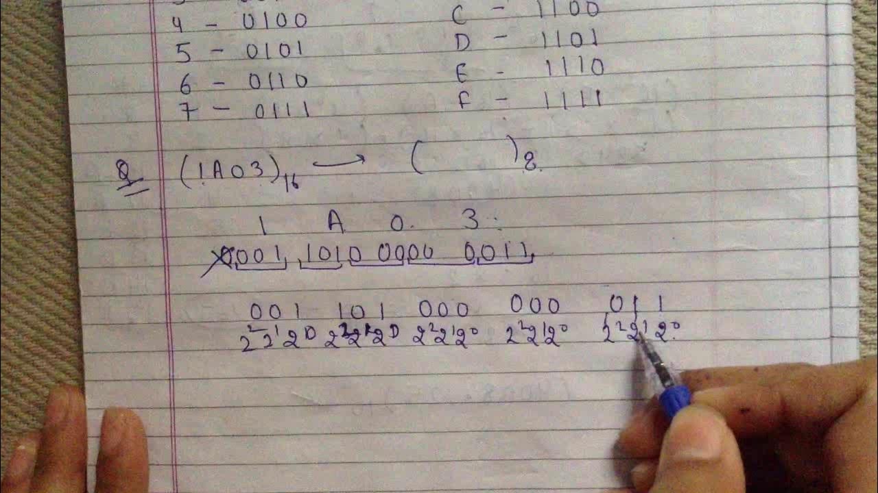 hexadecimal to octal conversion tutorial - YouTube