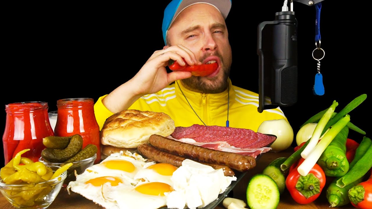 Balkan Breakfast ASMR 🍞🍳🍅🌭 - YouTube