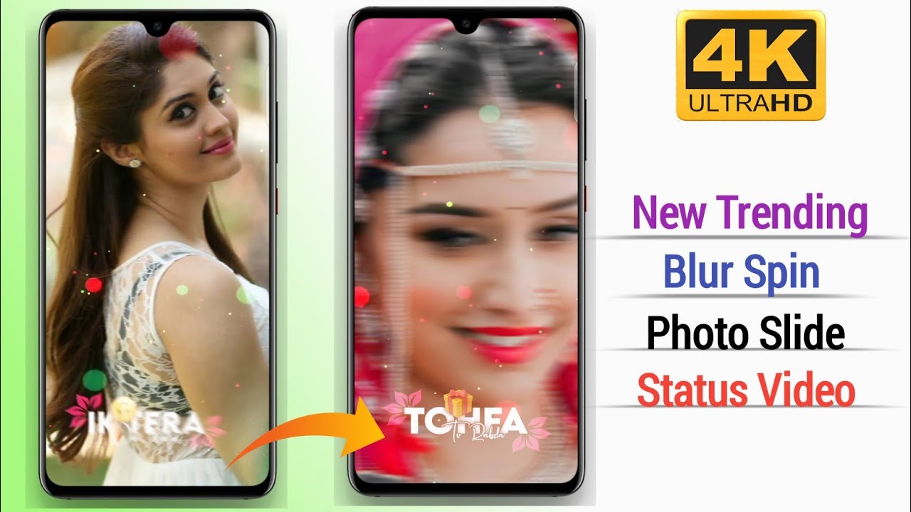 4K Full Screen Blur Rolate Photo Slide Status Editing | Status Video ...