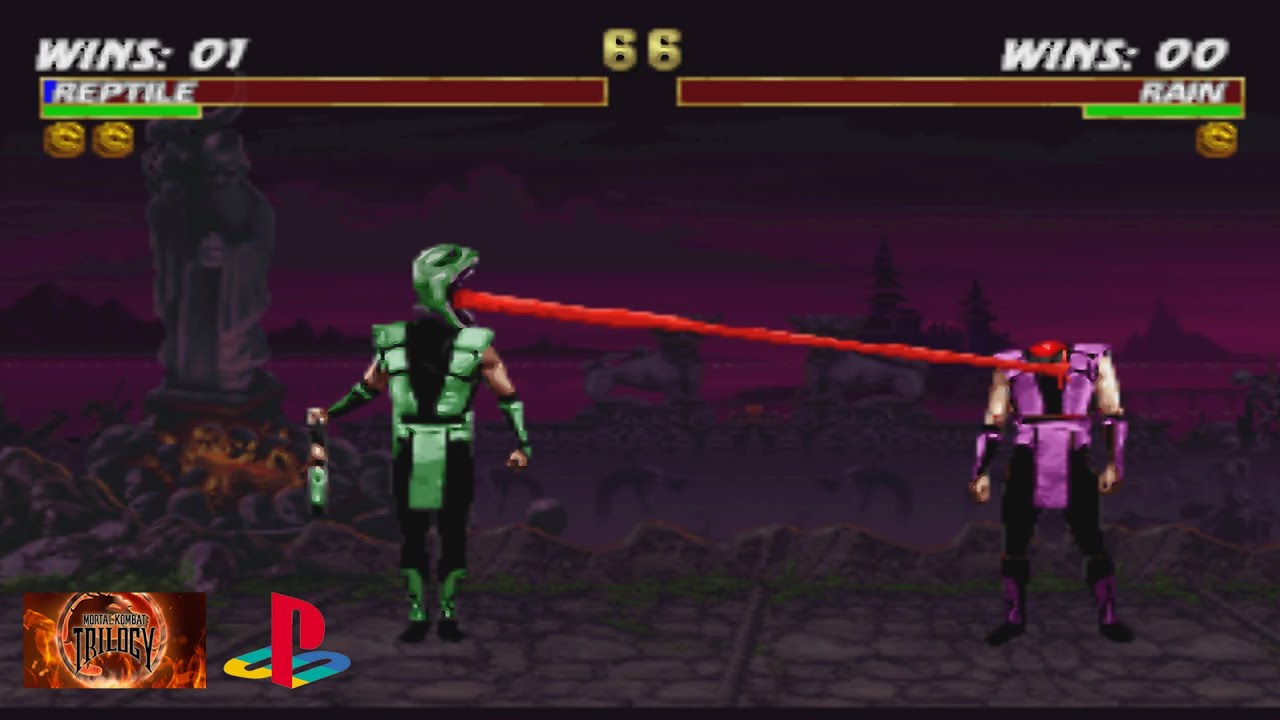 Mortal Kombat Trilogy MKT Reptile Special Moves and Finishers - YouTube