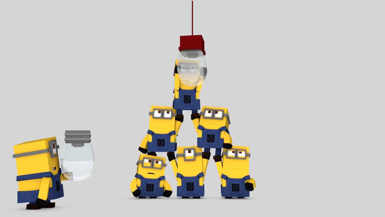 Minions In Minecraft Part 1 Changing a Light Bulb (Minecraft Animation ...