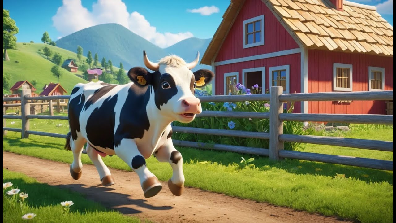 Baby Cow Say Moo Moo Moo | Adorable Farm Animal Nursery Rhyme for ...