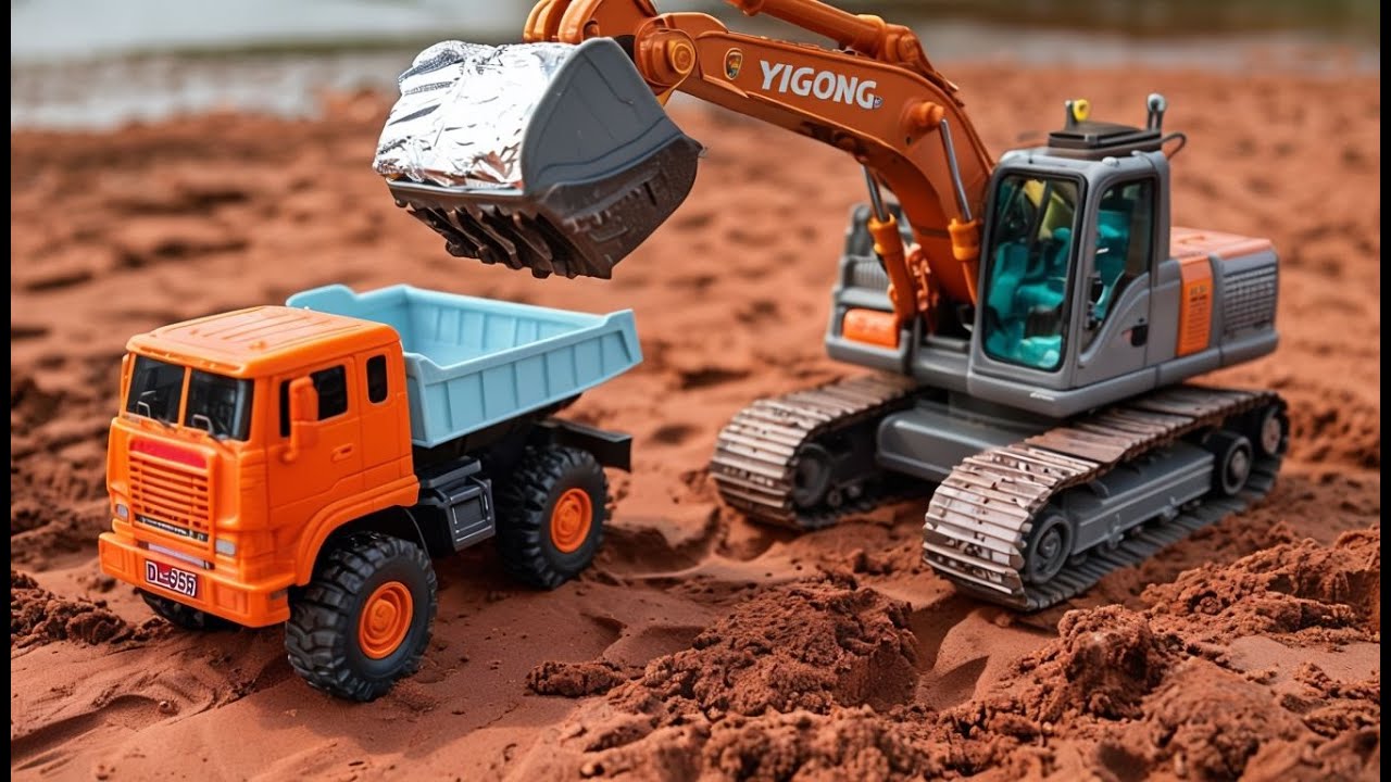 Kids Playing with Bruder JCB, Unboxing Truck Toy | Loading soil In ...