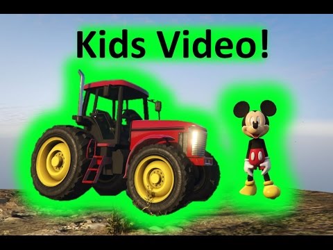 Mickey Mouse Driving Tractors - Kids Nursery Rhyme Video with Music ...