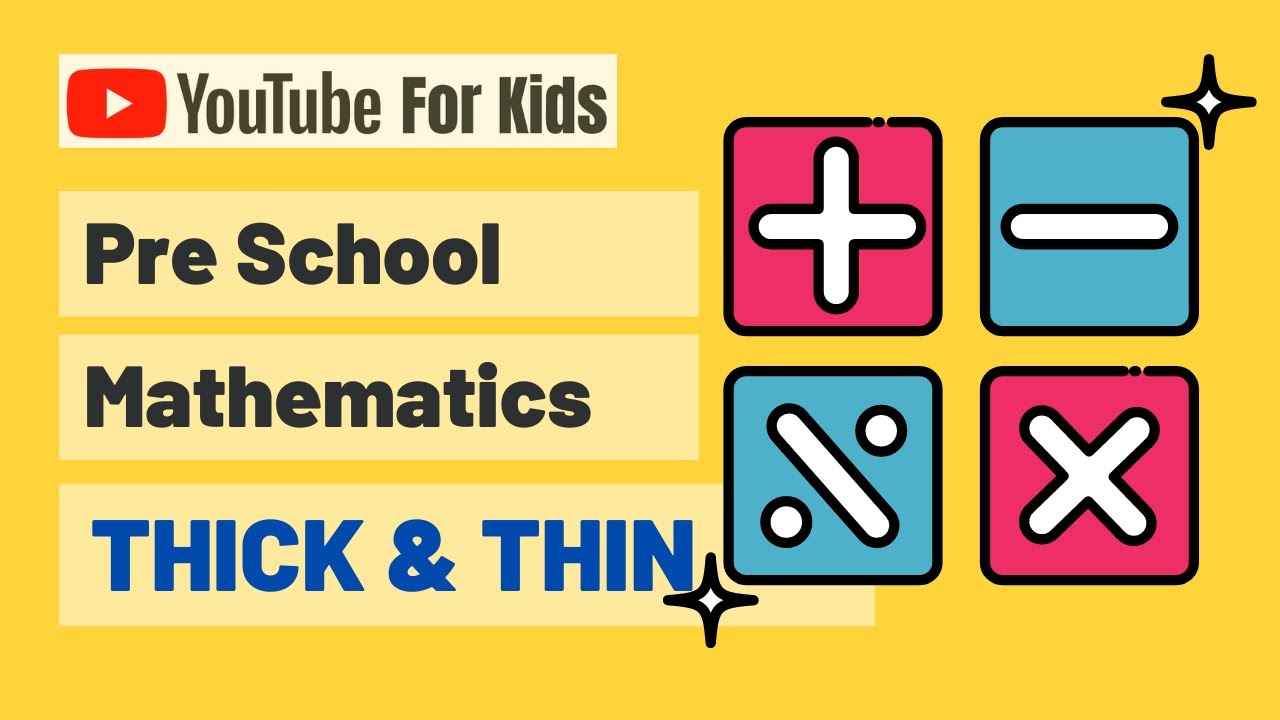 THICK AND THIN CONCEPT L K G MATHEMATICS YouTube