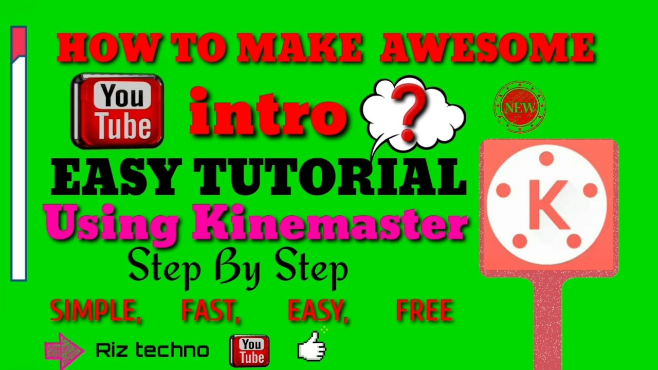 How To Make Quick Intro With KineMaster For YouTube Videos// KineMaster Tutorial // Easy And ...