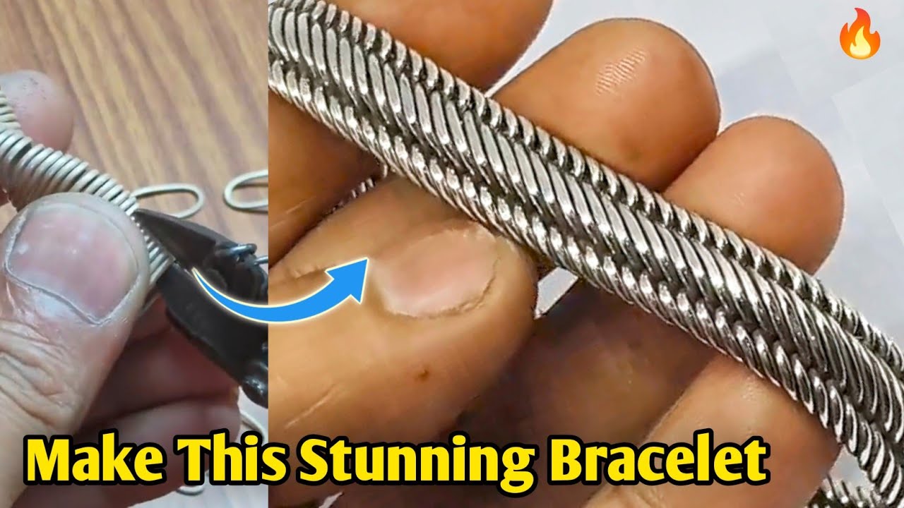 DIY Silver Bracelet | Bold Braided Cuff Design | Jewelry Making ...