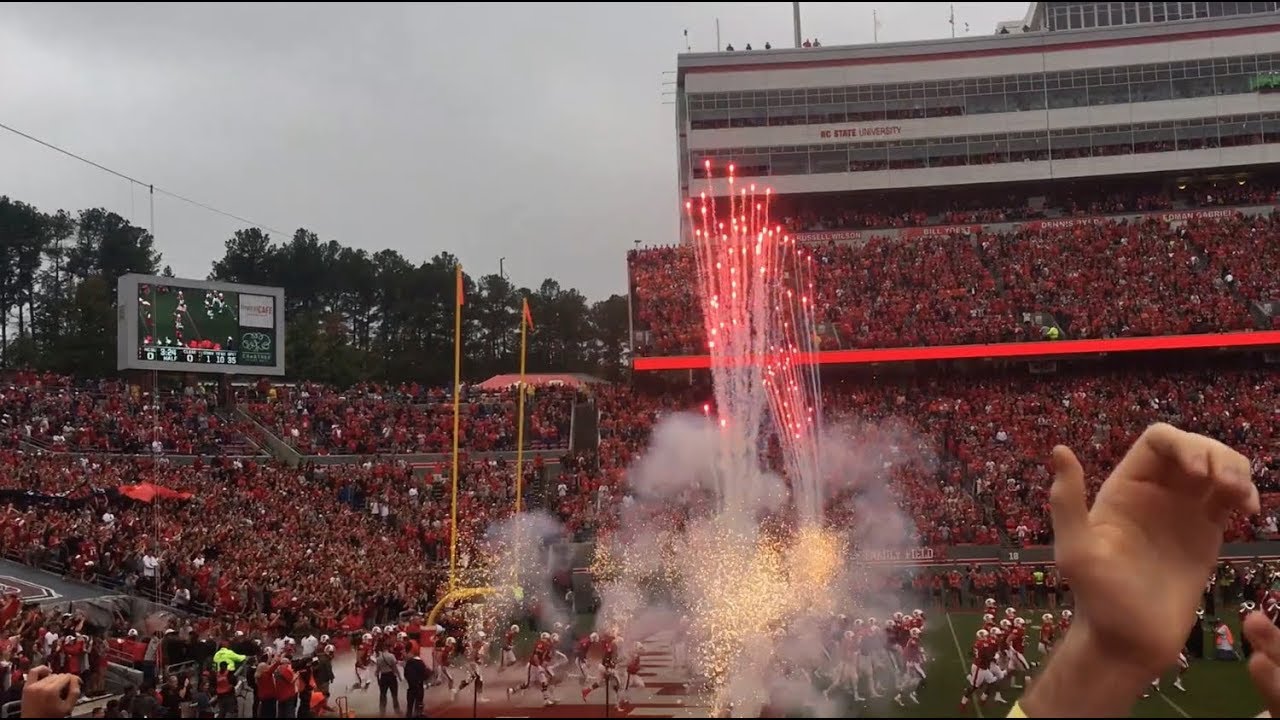 #20 NC State Football Team Entrance vs. #4 Clemson - November 4, 2017 ...