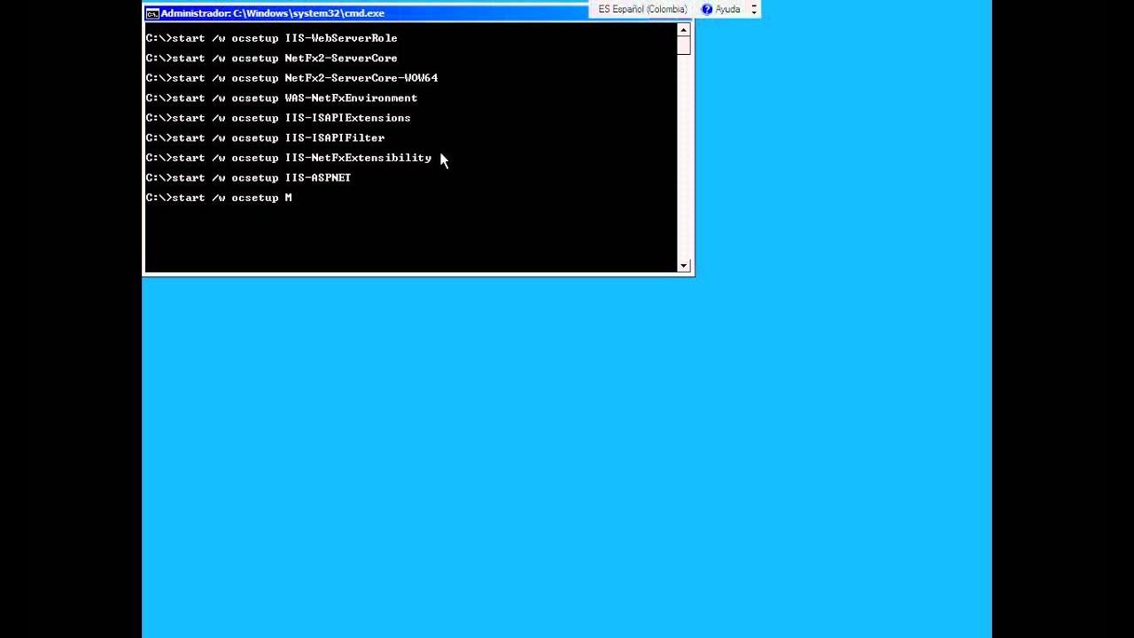 Installing IIS in Windows Server 2008 Core - YouTube