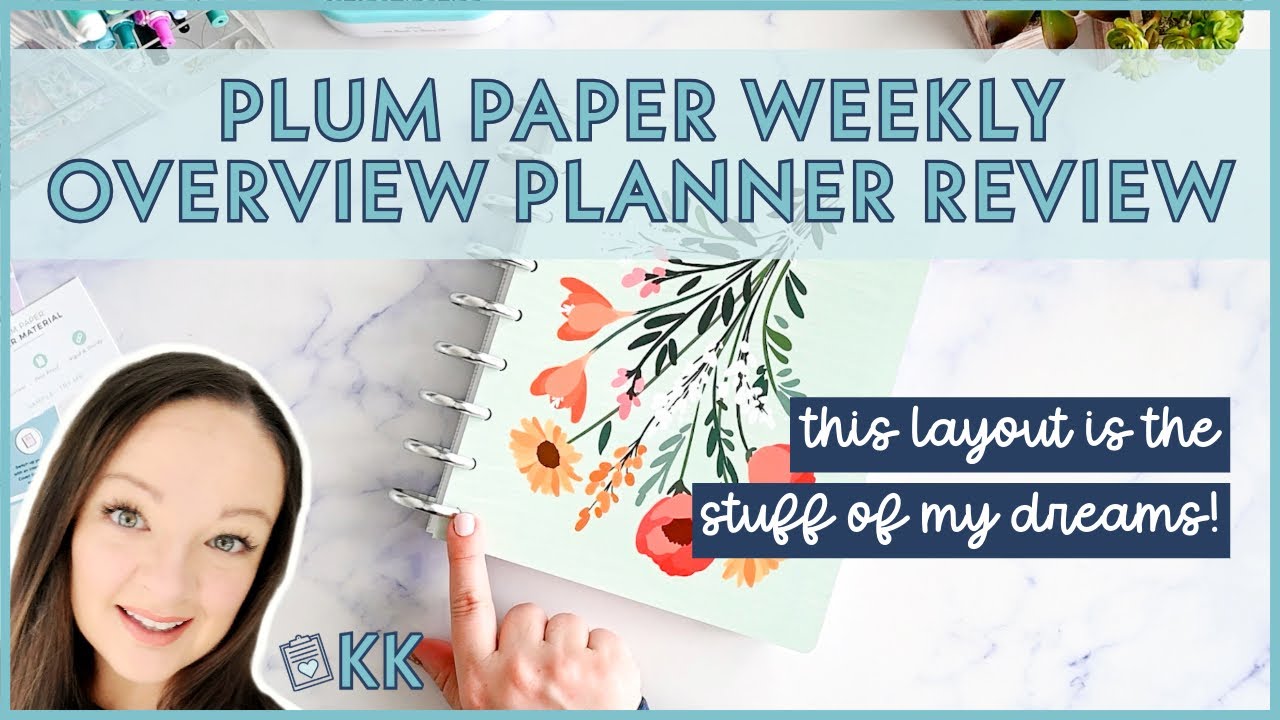 Plum Paper Weekly Overview Review Week on One Page Functional Planner ...