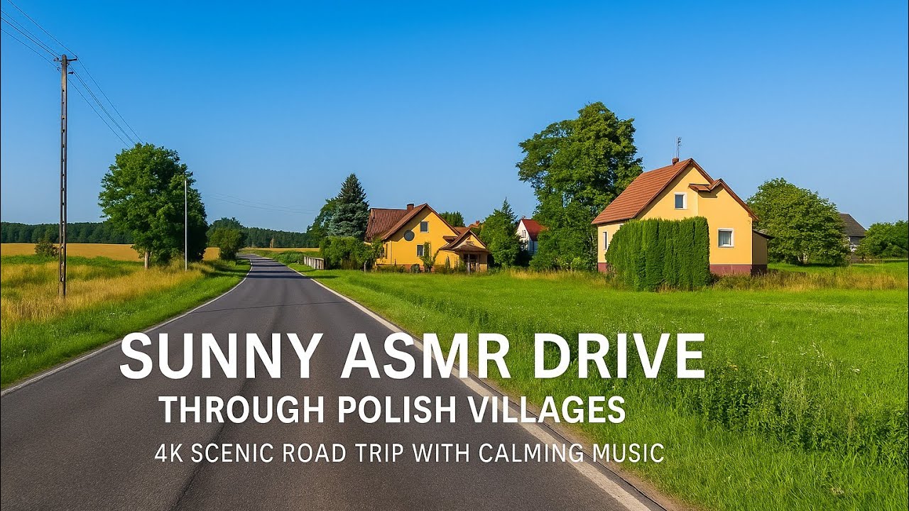 Sunny ASMR Drive Through Polish Villages | 4K Scenic Road Trip with ...