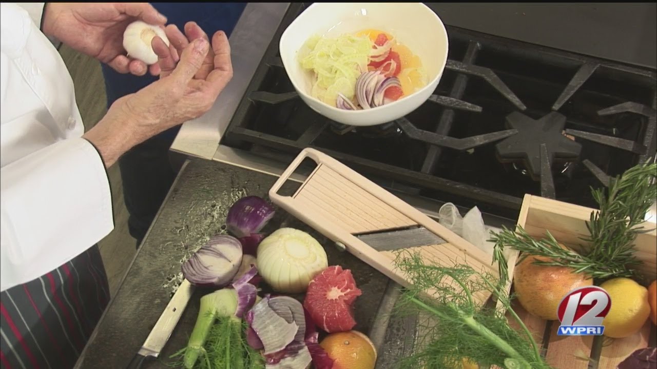 In the Kitchen: Olive Oil Poached Tuna with Citrus Fennel Salad - YouTube