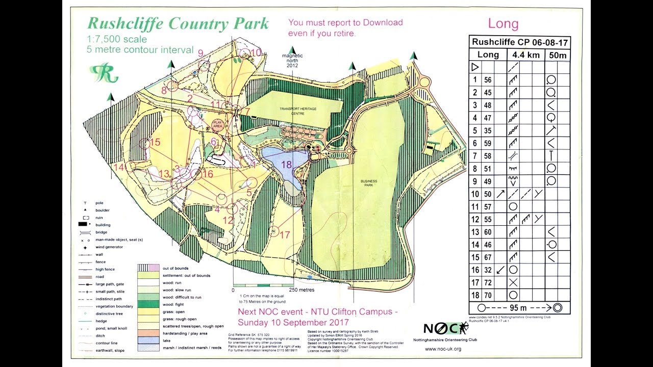 NOC Rushcliffe Country Park, Nottingham local Orienteering event 6 ...