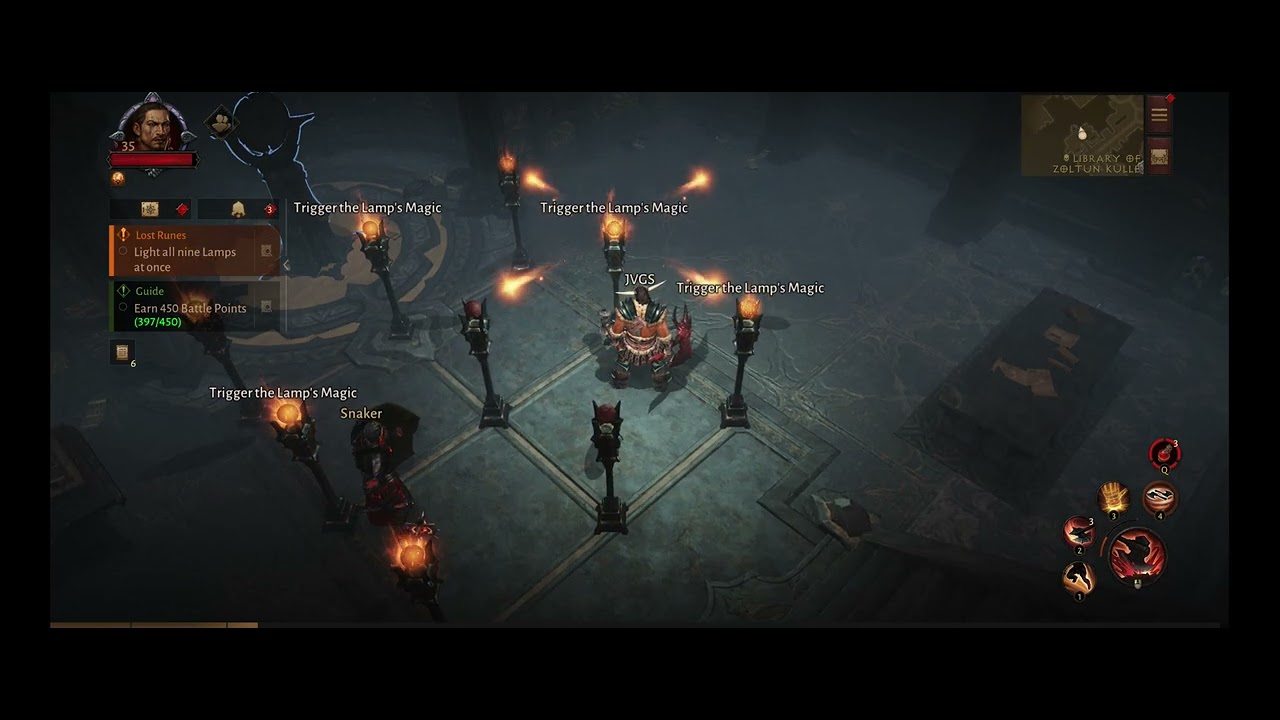 Diablo Immortal - Lost Runes: Find The First Rune: Light All Nine Lamps ...