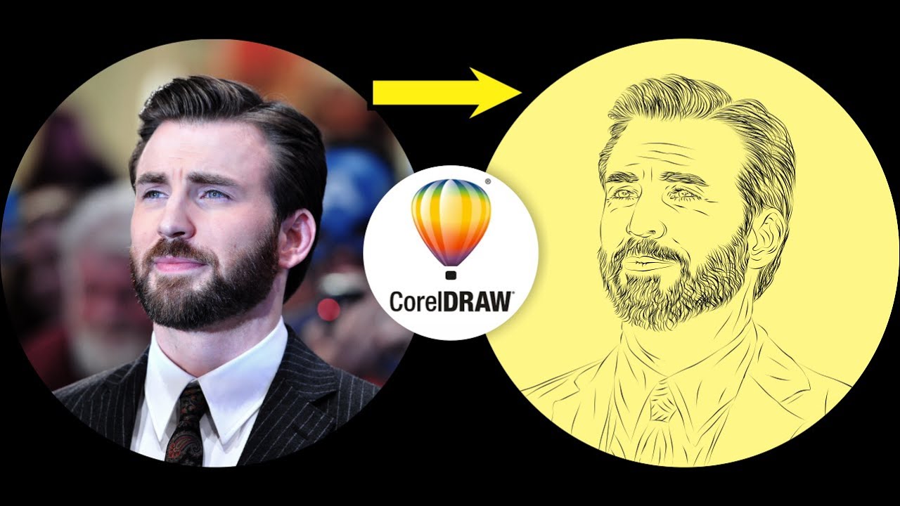 Chris Evans Vector Art Created in CorelDraw by LRGWall - YouTube