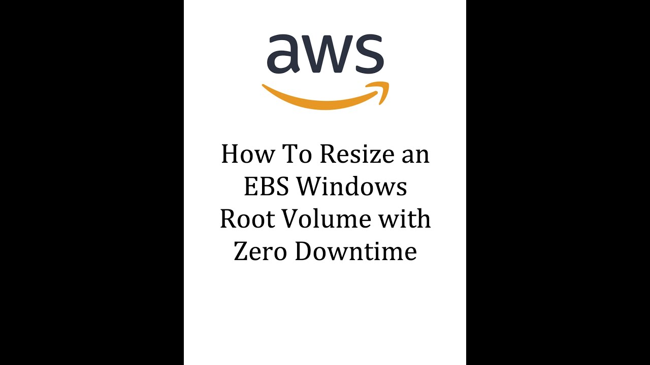 How To Resize an AWS EBS Windows Root Volume with Zero Downtime - YouTube