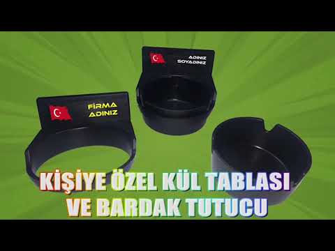 Kişiye Özel Oto Bardak Tutucu ve Küllüğü