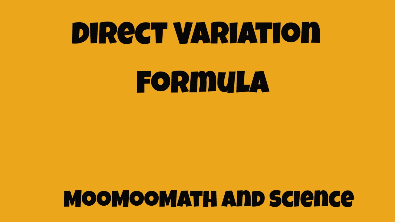 Easy Direct Variation Formula - YouTube