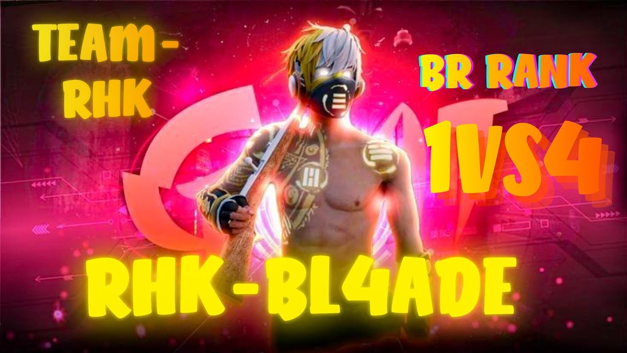 RHK BLADE Team RHK CS gameplay 1vs4 my YouTube challenge#freefire # ...