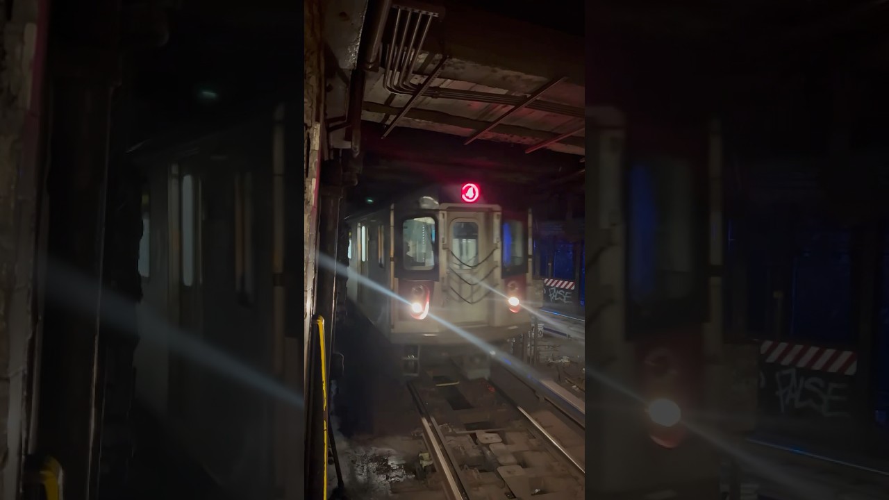 A Brooklyn Bound 4 Train Screeching as it Arrives at Nevins Street. # ...