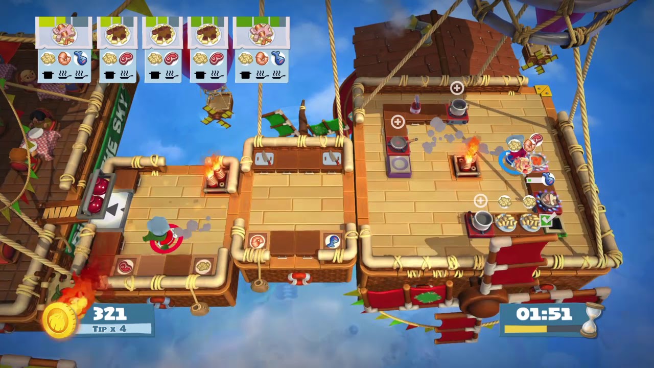 Overcooked 2 - Level 2-2 - 3 Stars Walkthrough - How to unlock Kevin 2 ...