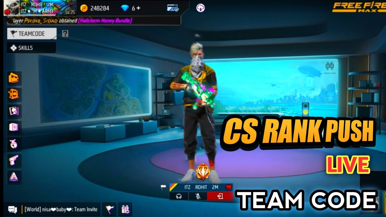 CS - Rank Push Live 😎With Subscribe team Codes #itzrohit2m# ...