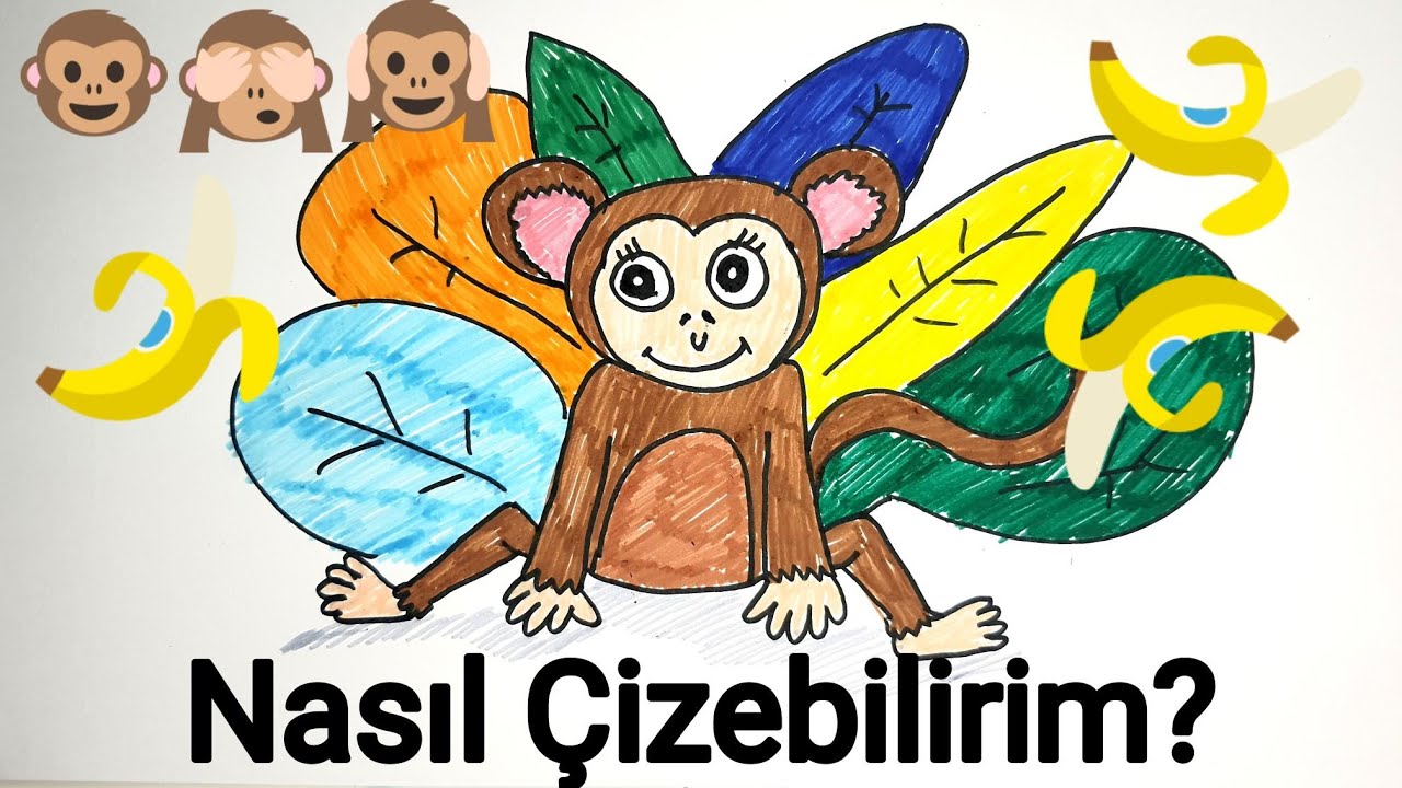 🐵💖Maymun Nasıl Çizilir? - 🐵💖Çok Basit Maymun Çizimi - 🐵💖Kolay Maymun ...