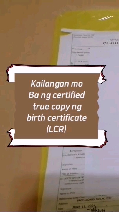 paano mag pa certified true copy ng birth certificate ni baby sa LCR ...