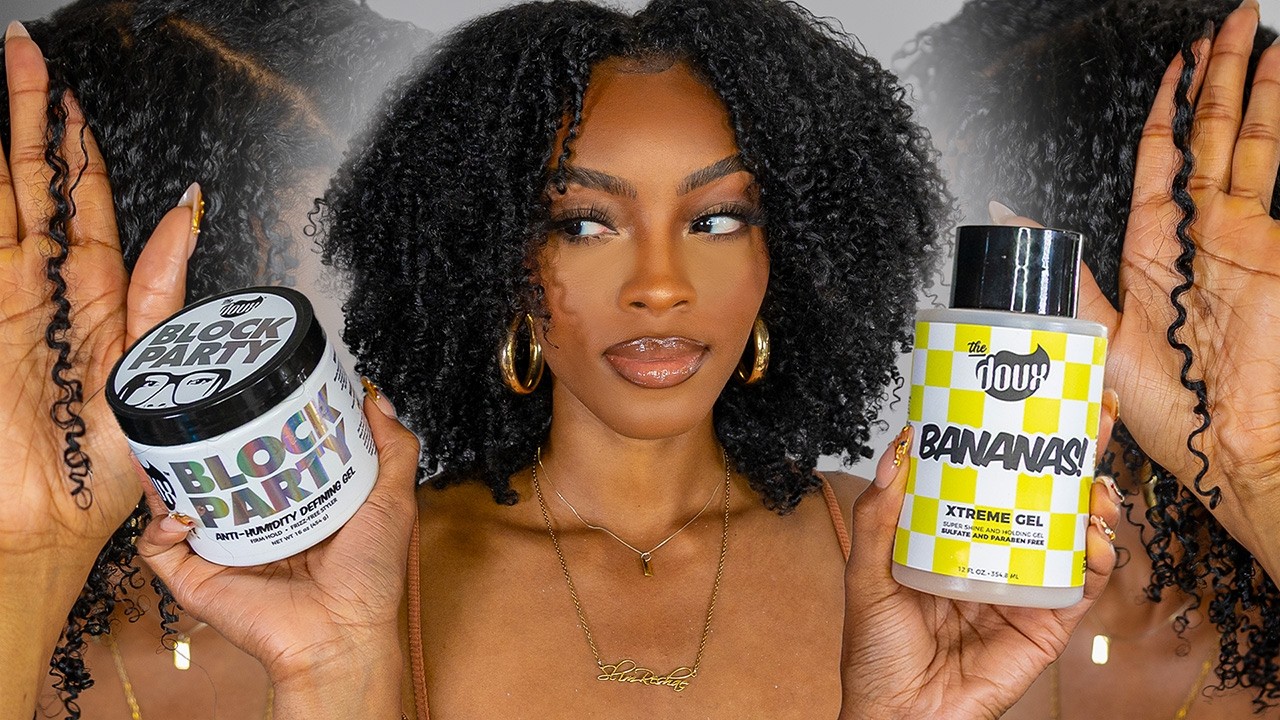 The Doux Block Party vs Banana Xtreme Gel | Wash and Go Comparison on ...