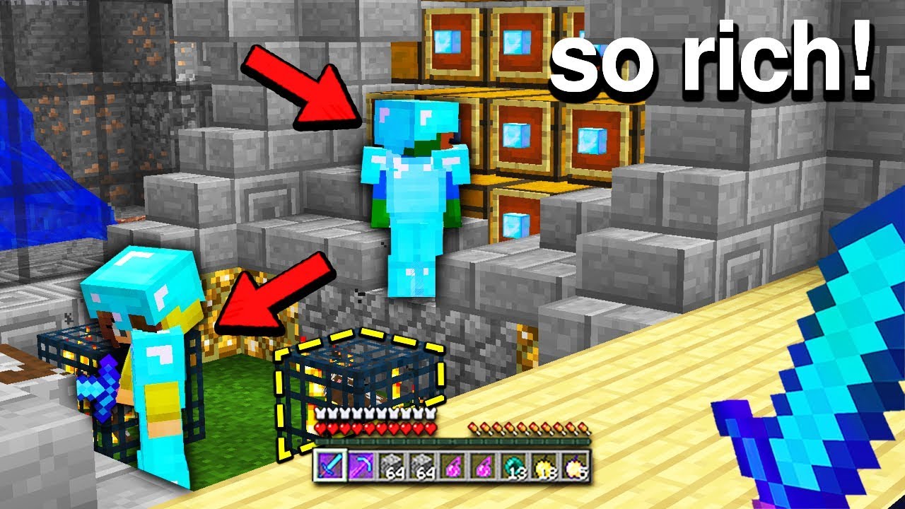 finding TWO AFK Minecraft Players inside this RICH underground ...