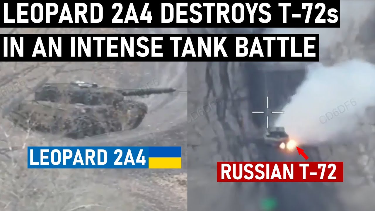 Leopard 2 Destroys Russian T-72s in an intense Tank Battle! - YouTube