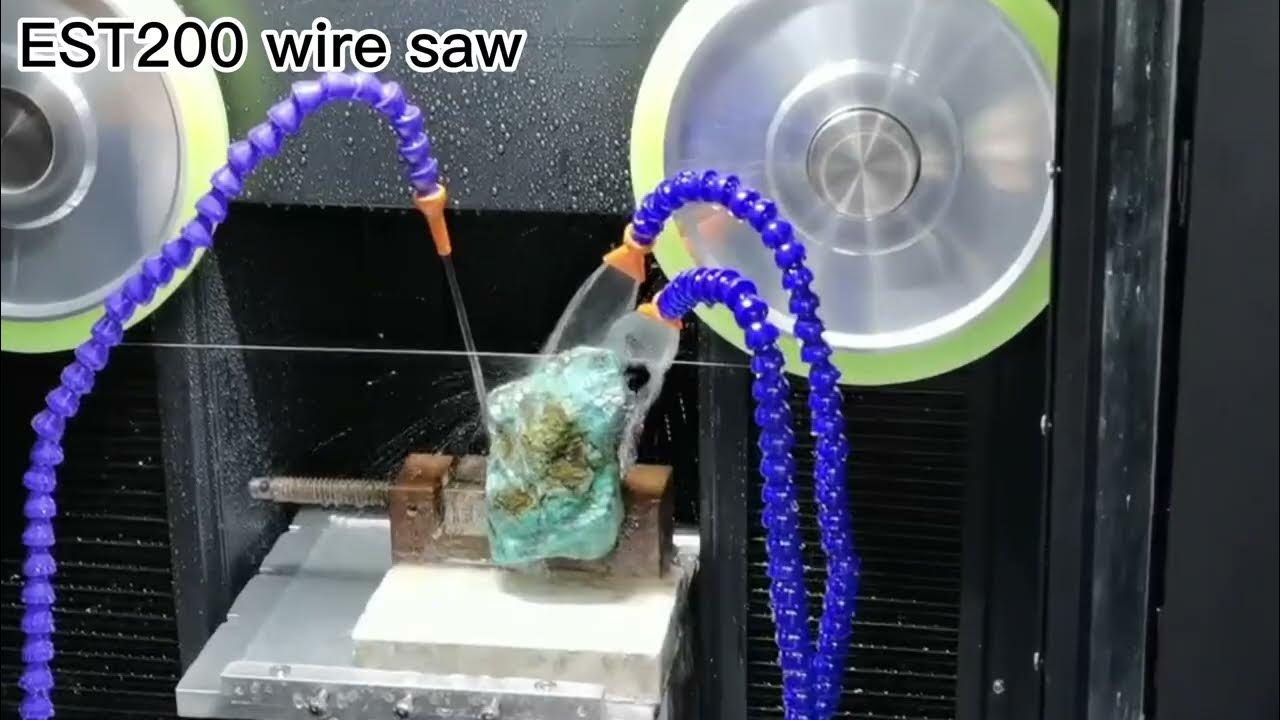 Meteorite Cutting by EST200 Endless diamond wire loop saw machine ...