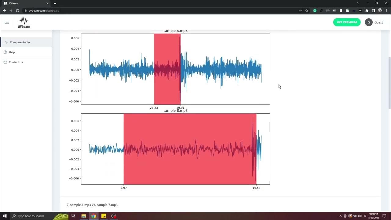 Compare audio files with AVbeam - YouTube