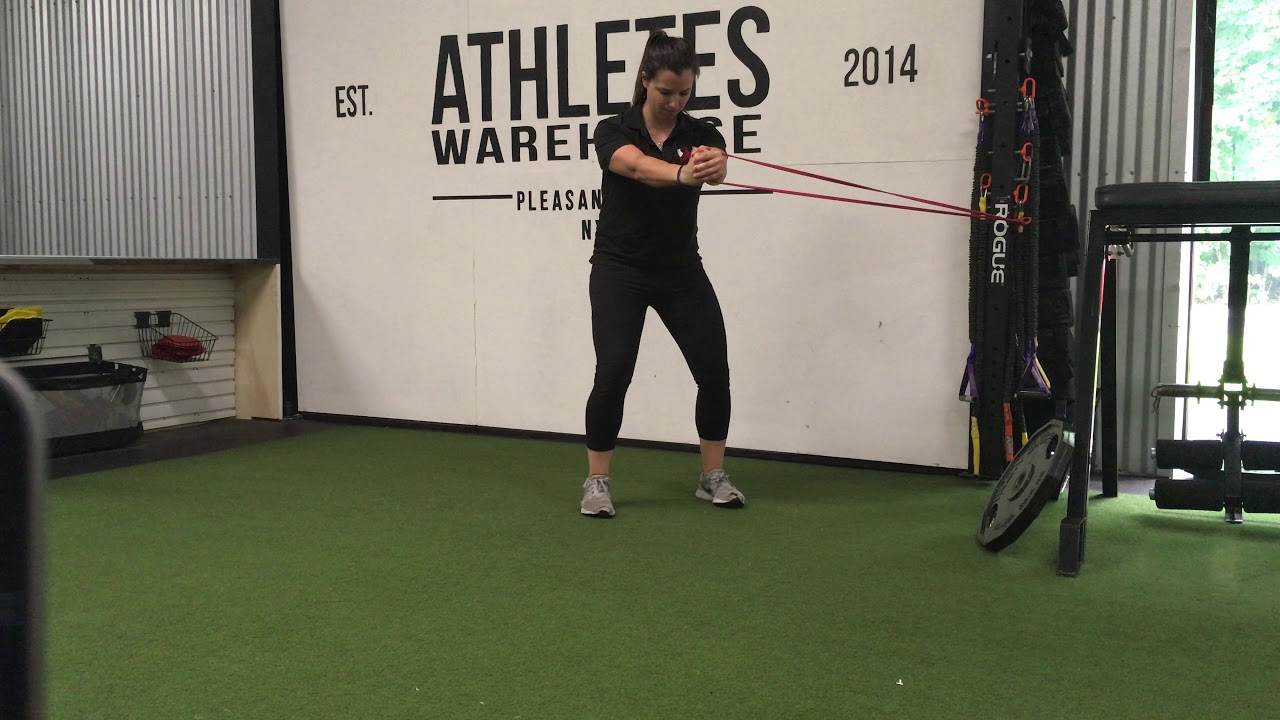 3.5 Standing Straight Arm Banded Iso Anti Rotation Hold - YouTube