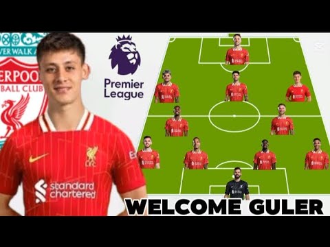 Welcome Guler ~Liverpool Potential 4-2-3-1 Line up with Arder Guler ...