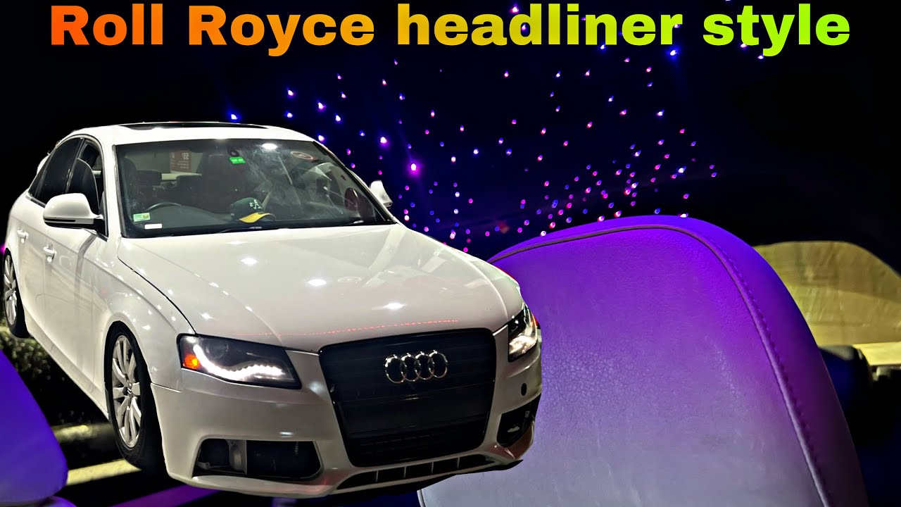 B8 Audi A4 gets new interior mod/ plus headliner restoration black ...