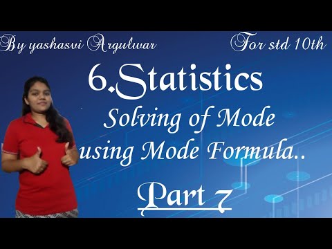 #7 Solving of Mode, using Mode Formula related to practice set 6.3 ...
