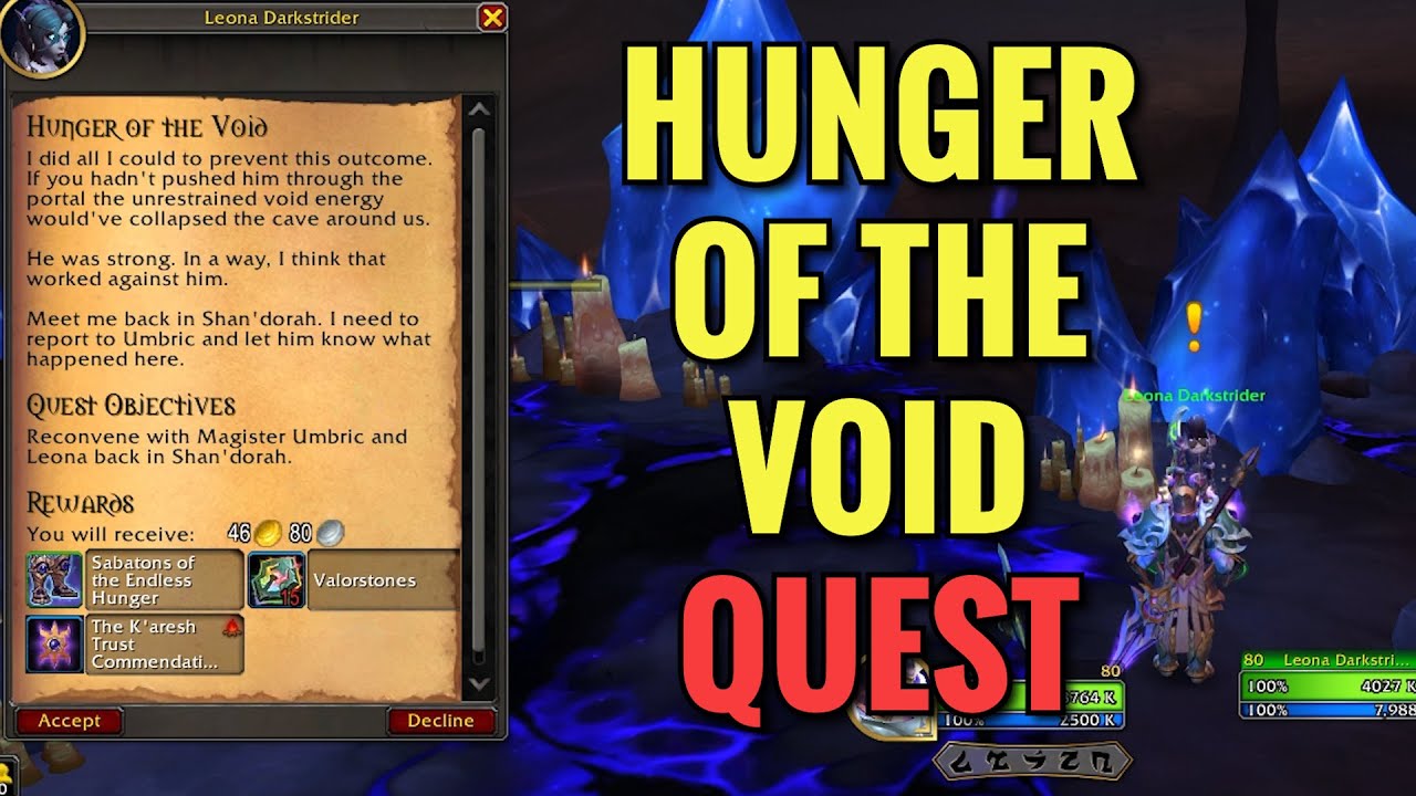 Hunger Of The Void Quest (WoW TWW) - YouTube
