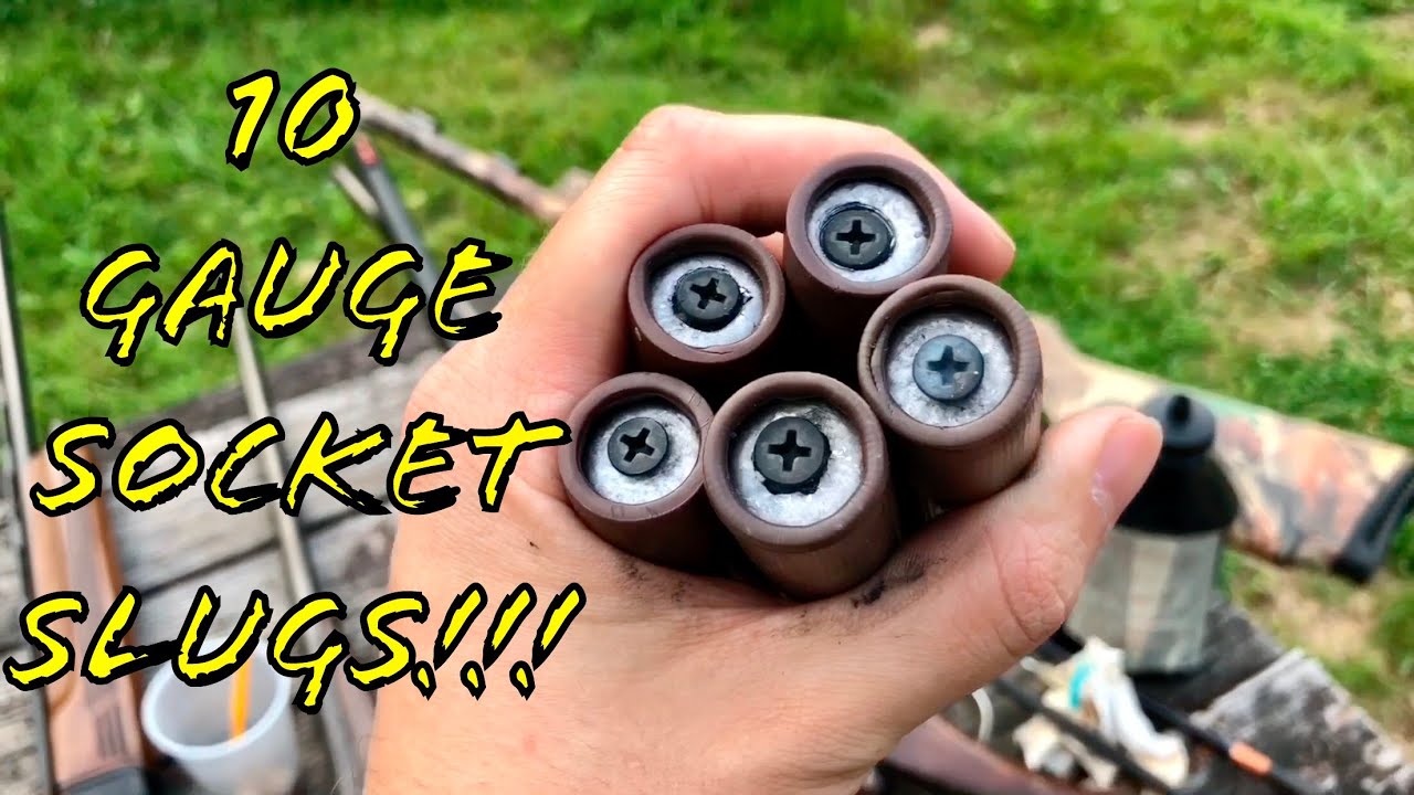 10 Gauge Socket Slugs, 12 Gauge Muzzleloader Fun! - YouTube