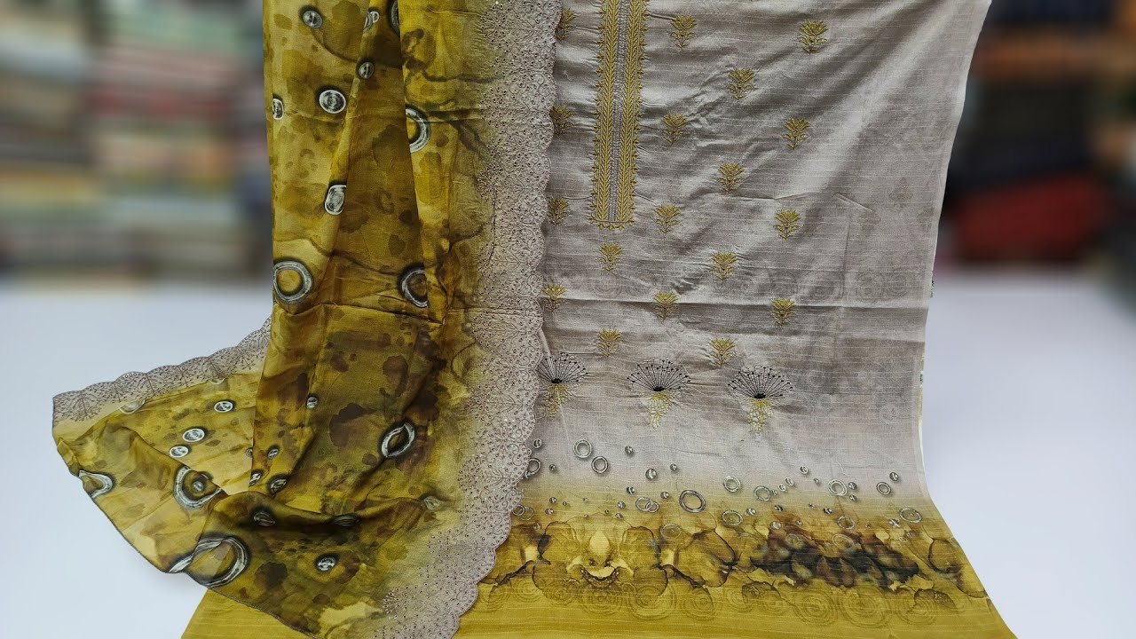 Premium Lawn Embroidered | Cutwork Digital Print Voile Dupatta | Eid ...