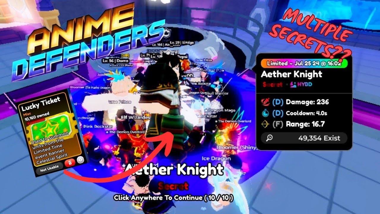 SPENDING 10,000 LUCKY TICKETS TO GET THE *NEW LIMITED* AETHER KNIGHT ...