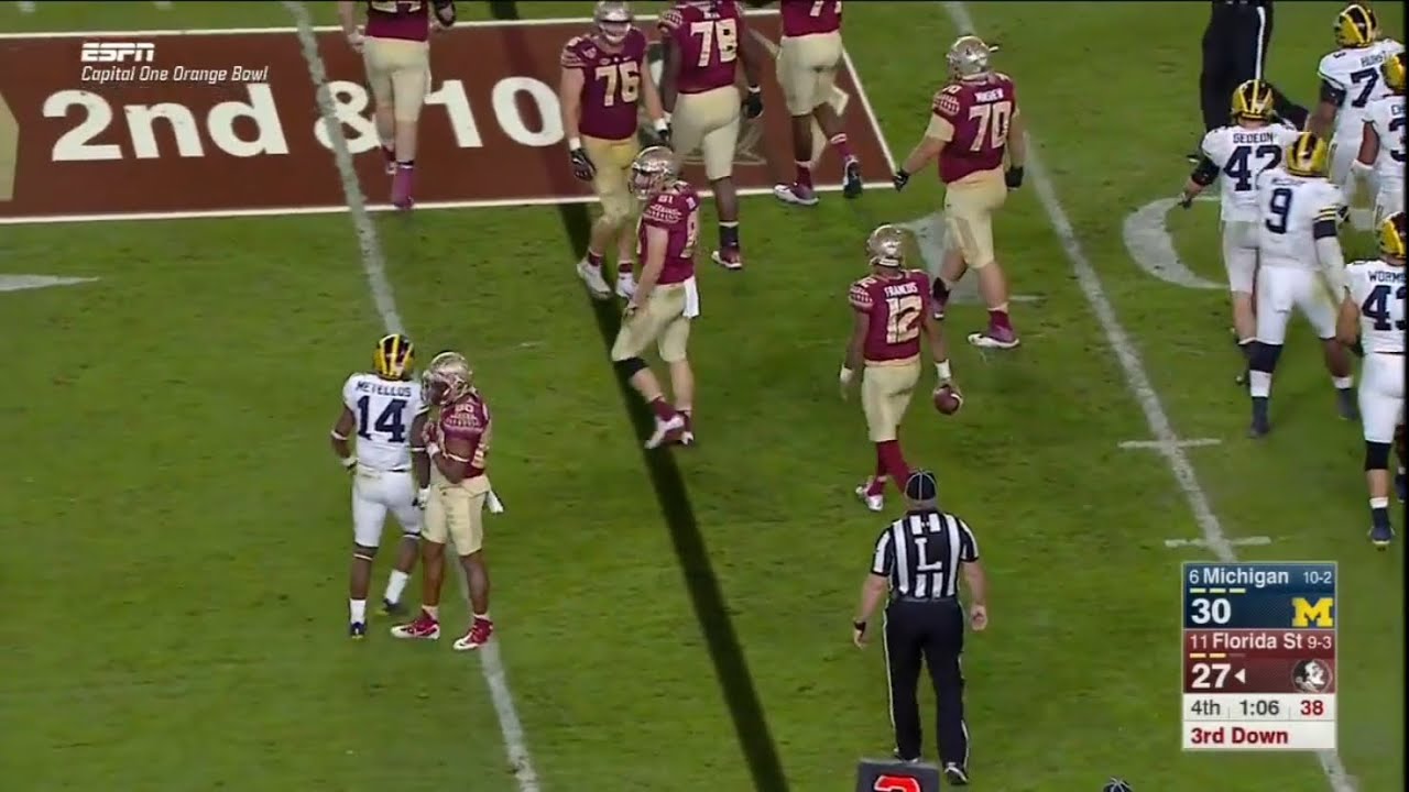 2016 Michigan vs Florida State Ending - YouTube