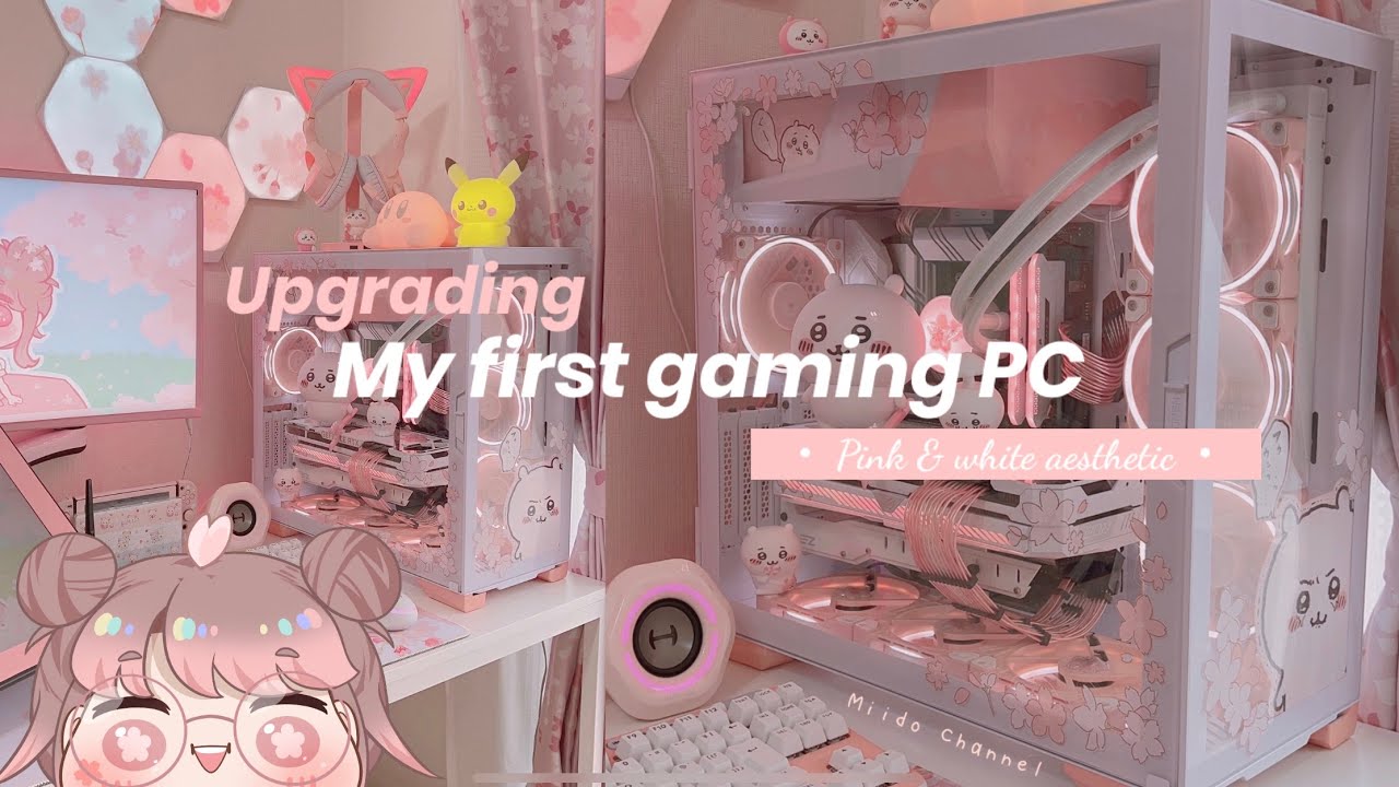 my first PC build upgrade 🌸 pink & white aesthetic ☁️ unbuilding ...